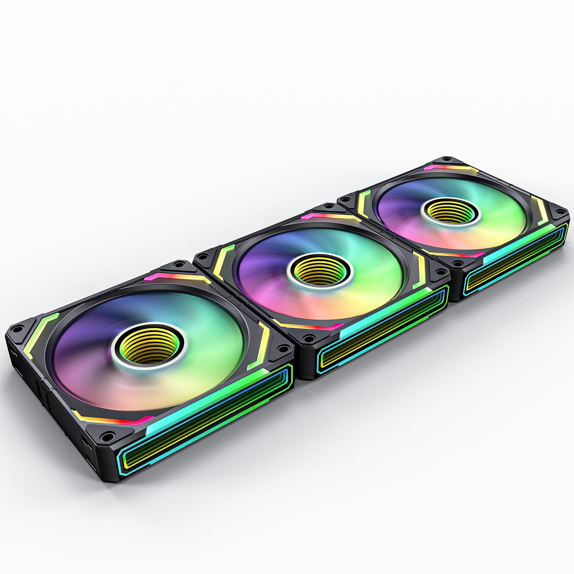 COSMIQ RGB 120mm Daisy Chain PWM Fan (3-Pack)